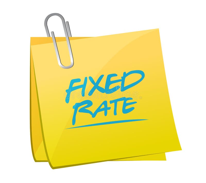 Fixed rate sign or stamp stock vector. Illustration of appointed ...