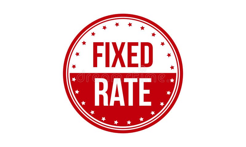Fixed Rate Rubber Stamp. Red Fixed Rate Rubber Grunge Stamp Seal Vector ...