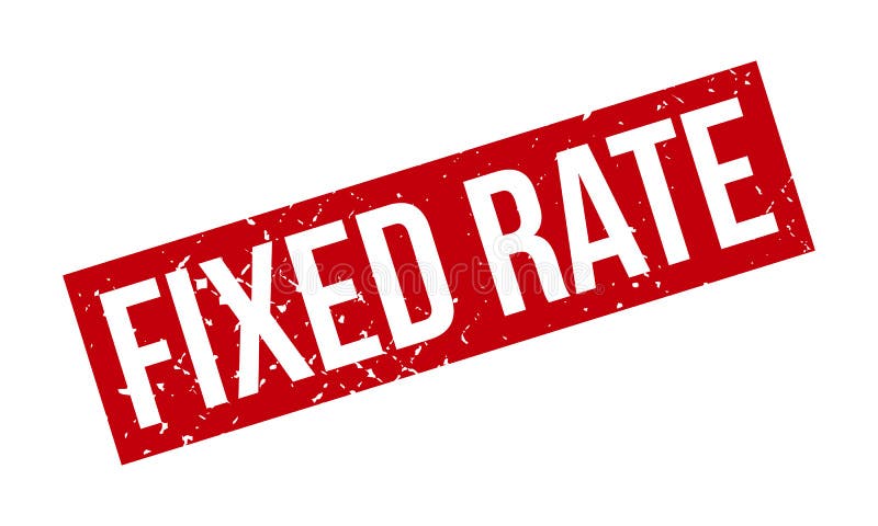 Fixed Rate Rubber Stamp. Red Fixed Rate Rubber Grunge Stamp Seal Vector ...