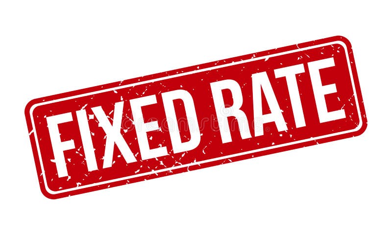 Fixed Rate Rubber Stamp. Red Fixed Rate Rubber Grunge Stamp Seal Vector ...