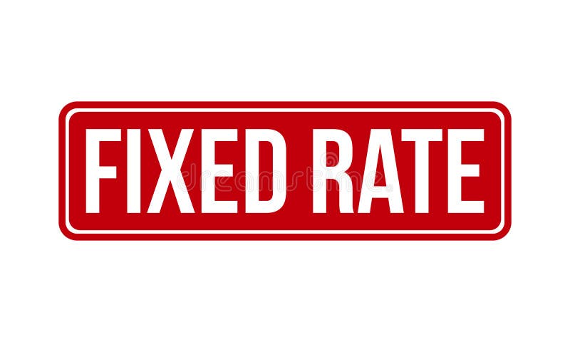 Fixed Rate Rubber Stamp. Red Fixed Rate Rubber Grunge Stamp Seal Vector ...