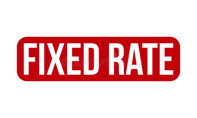 Fixed Rate Rubber Stamp. Red Fixed Rate Rubber Grunge Stamp Seal Vector ...