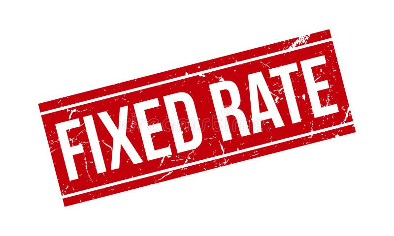 Fixed Rate Rubber Stamp. Red Fixed Rate Rubber Grunge Stamp Seal Vector ...