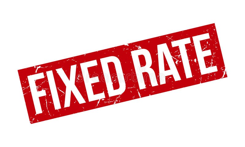 Fixed Rate Rubber Stamp. Red Fixed Rate Rubber Grunge Stamp Seal Vector ...