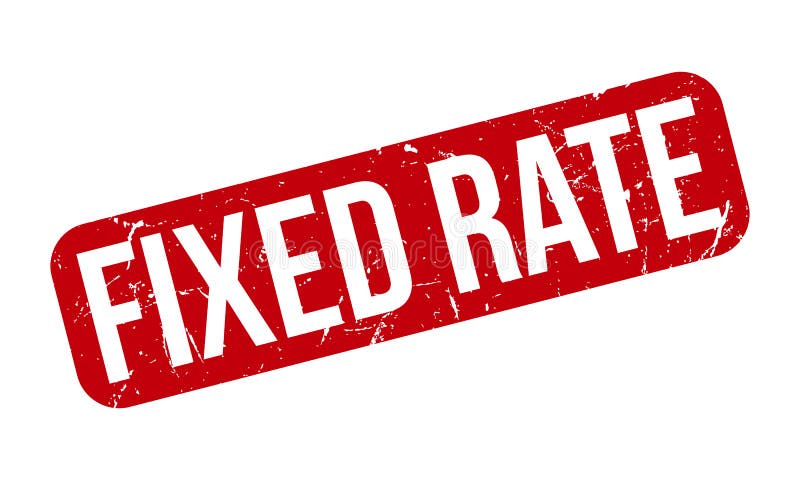 Fixed Rate Rubber Stamp. Red Fixed Rate Rubber Grunge Stamp Seal Vector ...