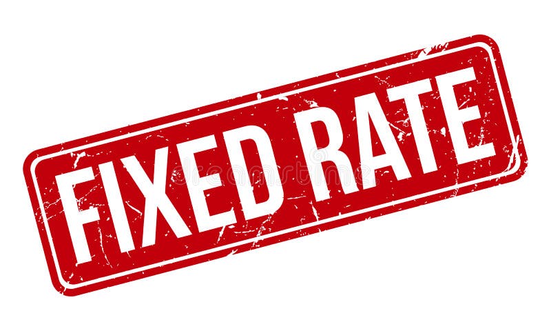 Fixed Rate Rubber Stamp. Red Fixed Rate Rubber Grunge Stamp Seal Vector ...