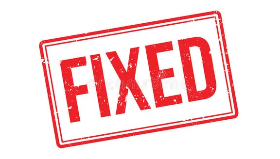 Fixed rubber stamp stock vector. Illustration of development - 83101249