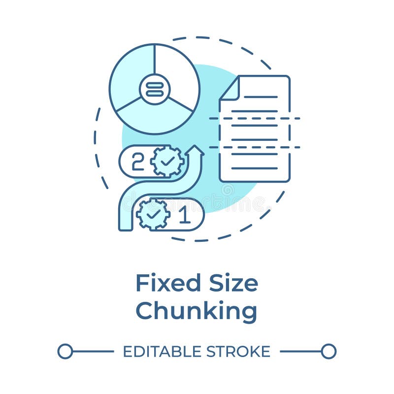 Fixed Size Chunking Soft Blue Concept Icon Stock Illustration ...