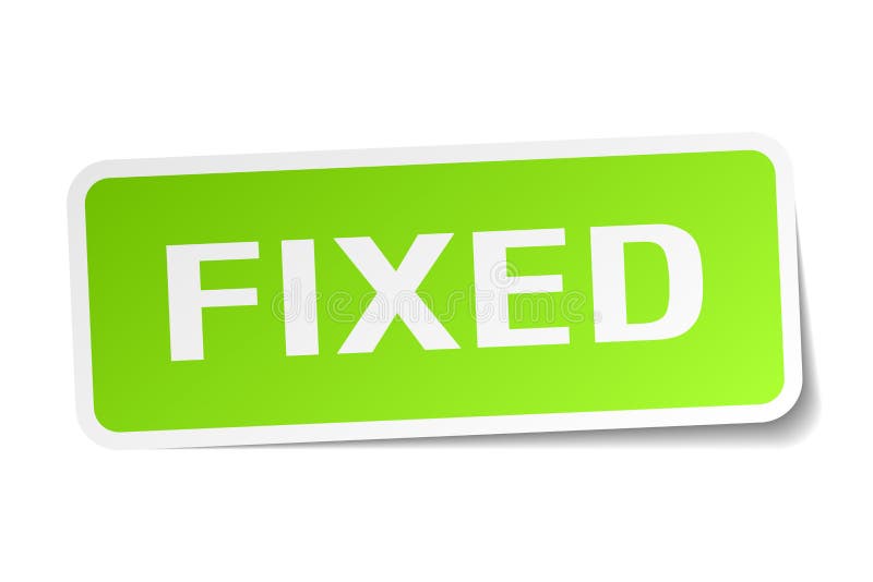 Fixed sticker stock vector. Illustration of white, label - 120413262