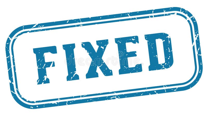 Fixed Stamp. Fixed Rectangular Stamp on White Background Stock Vector ...