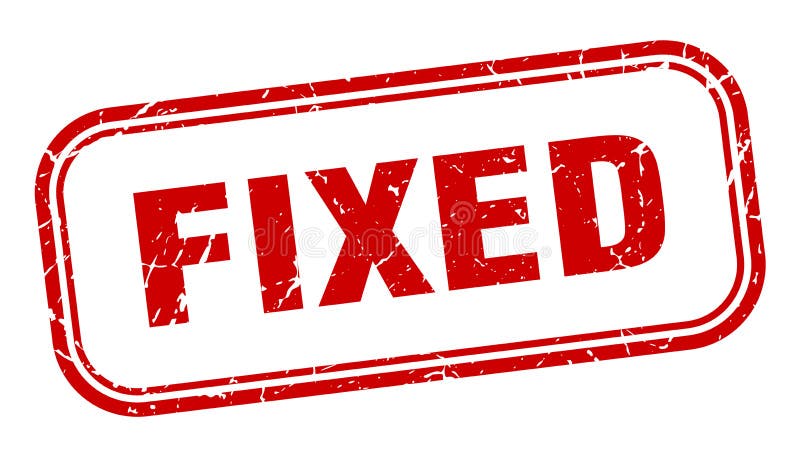 Fixed Stamp. Fixed Square Grunge Sign Stock Vector - Illustration of ...