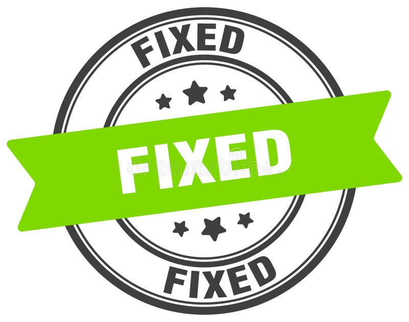 Fixed Stamp. Fixed Label on Transparent Background. Round Sign Stock ...