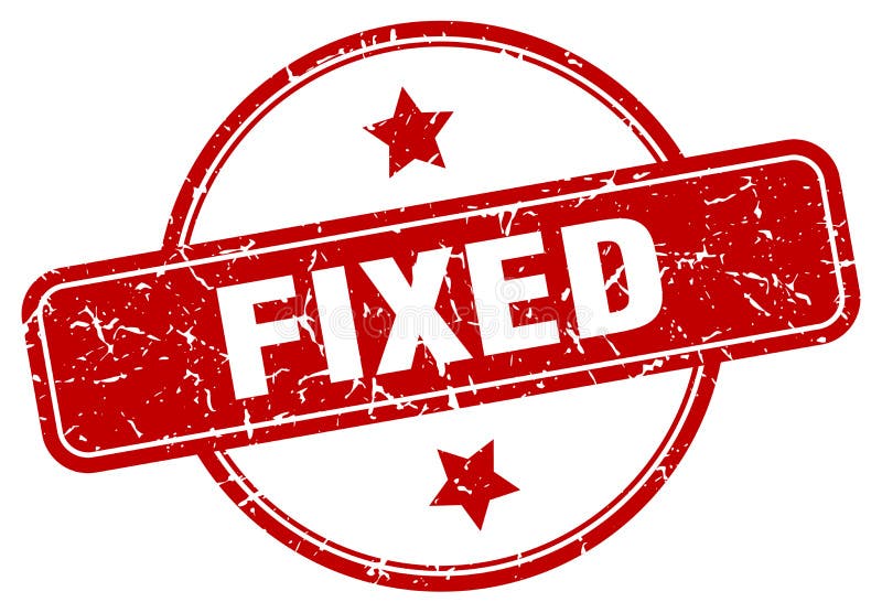 Fixed stamp stock vector. Illustration of sticker, rubber - 136953438