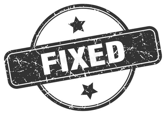 Fixed Stamp. Fixed Round Grunge Sign Stock Vector - Illustration of ...