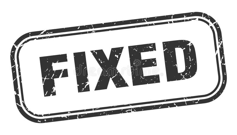 Fixed stamp stock vector. Illustration of stamp, grungy - 122379537