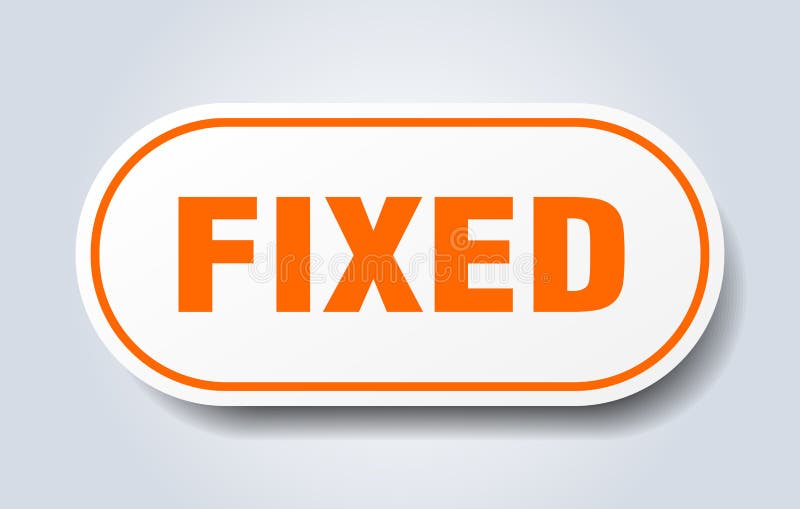 Fixed Sticker Stock Illustrations – 1,073 Fixed Sticker Stock ...
