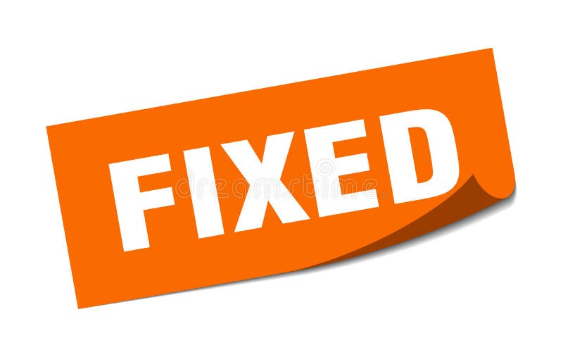 Fixed Sticker. Fixed Square Sign Stock Vector - Illustration of design ...