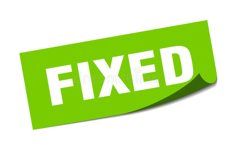 Fixed Sticker. Fixed Square Sign Stock Vector - Illustration of white ...