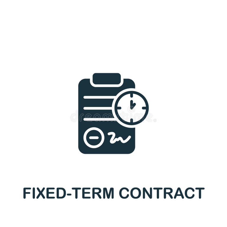 Fixed-Term Contract Icon. Monochrome Simple Talent Development Icon for ...