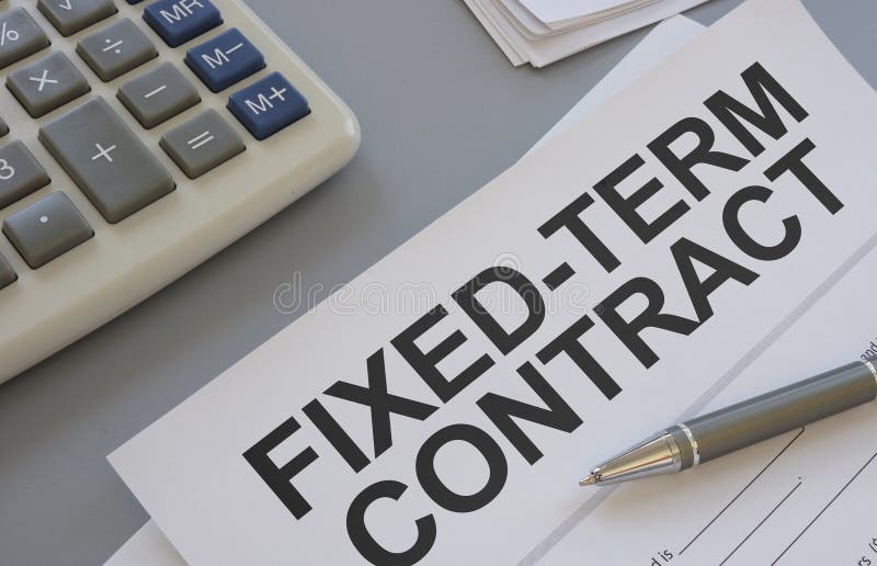 Fixed-Term Contract is Shown As Business Concept Stock Photo - Image of ...