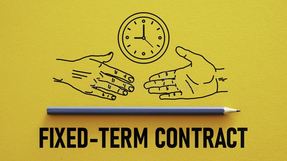 Fixed-Term Contract is Shown Using the Text Stock Image - Image of ...