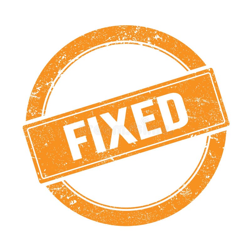 FIXED Text on Orange Grungy Round Stamp Stock Illustration ...