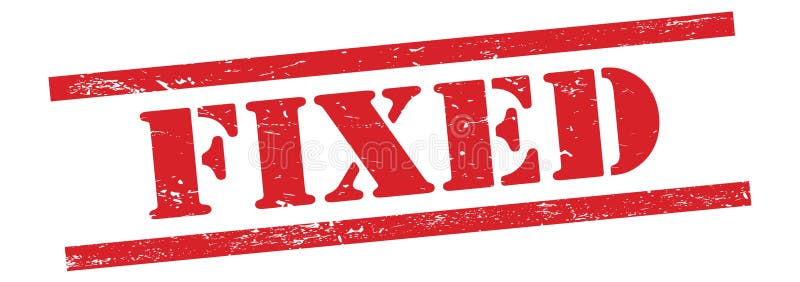 FIXED Text on Red Grungy Lines Stamp Stock Illustration - Illustration ...