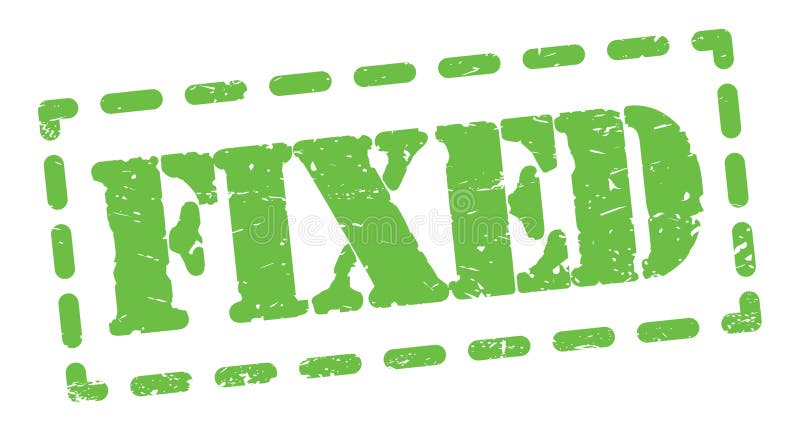 FIXED Text Written on Green Stamp Sign Stock Illustration ...