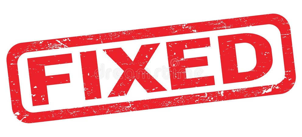 FIXED Text Written on Red Rectangle Stamp Stock Illustration ...