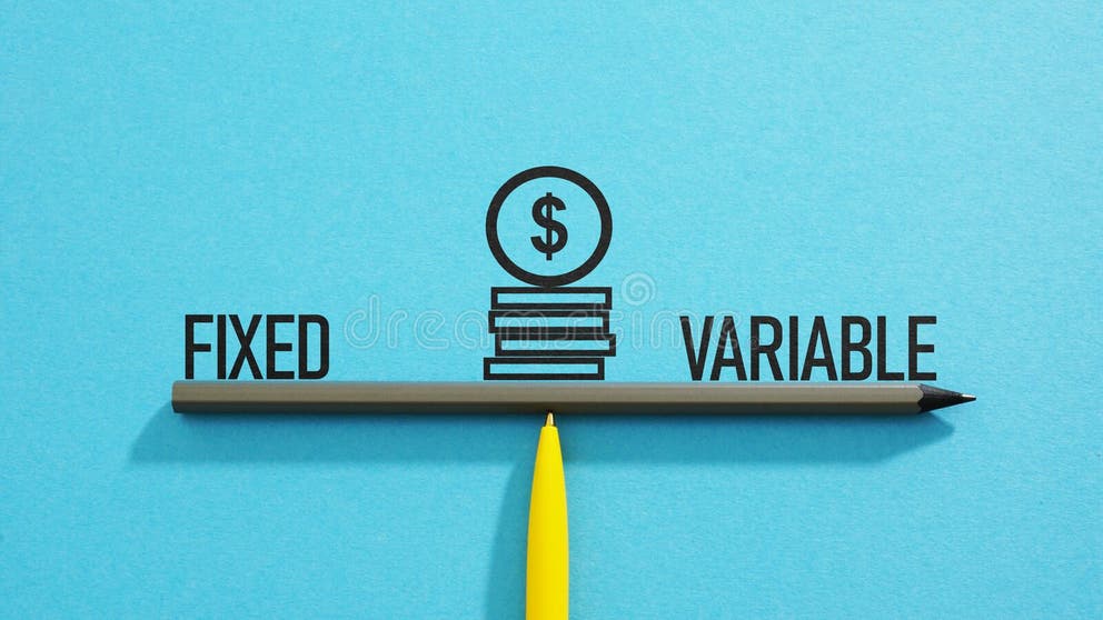 Fixed and Variable Costs is Shown Using the Text Stock Image - Image of ...