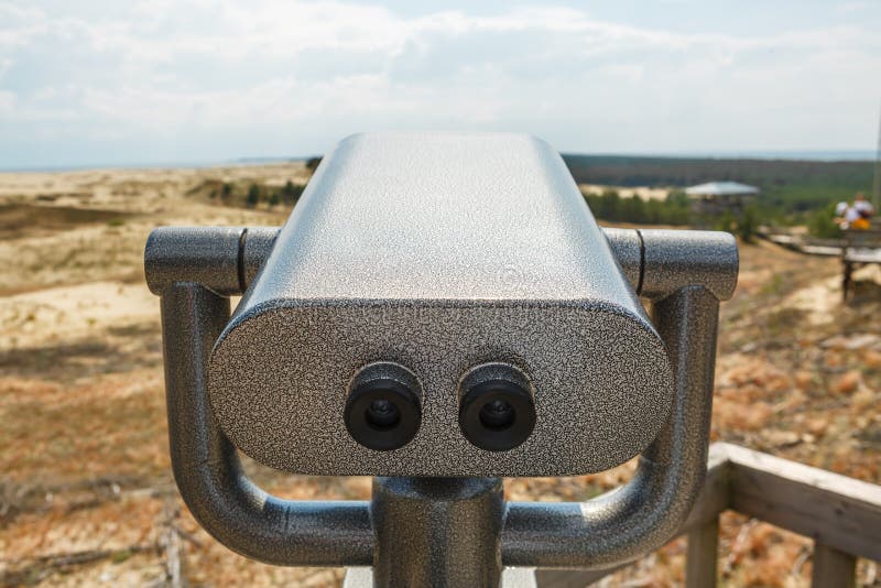 Fixed Viewing Binoculars on the Observation Platform Stock Image ...