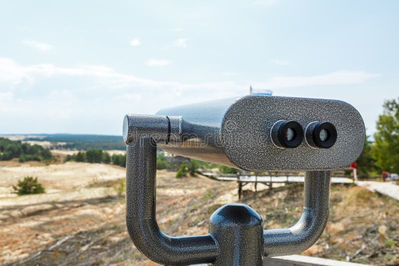 Fixed Viewing Binoculars on the Observation Platform Stock Image ...