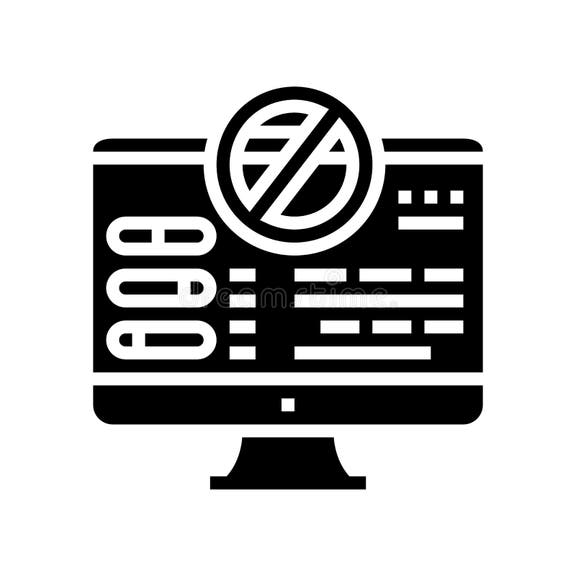 Fixing Computer Errors Glyph Icon Vector Illustration Stock Vector ...