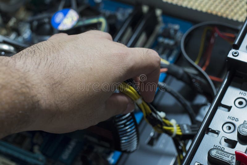 Man fixing computer stock image. Image of desktop, east - 42220465