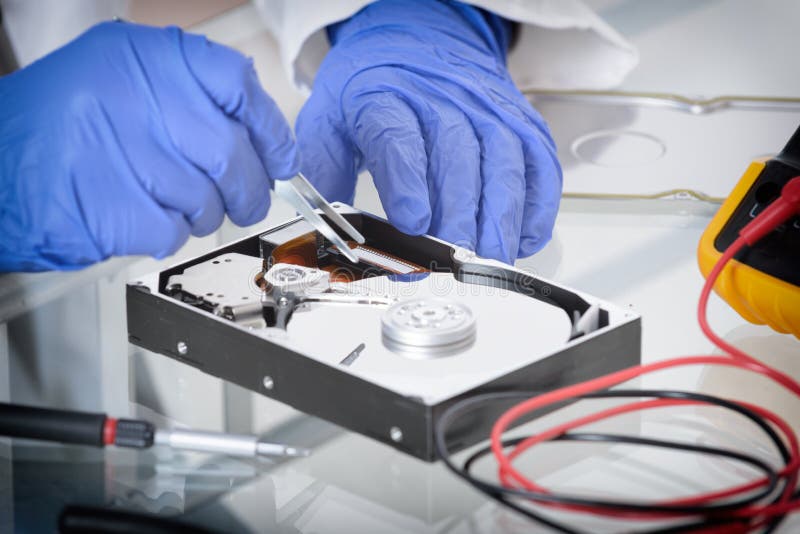 Fixing Comuter Hard Disk Failure Stock Photo - Image of damage ...