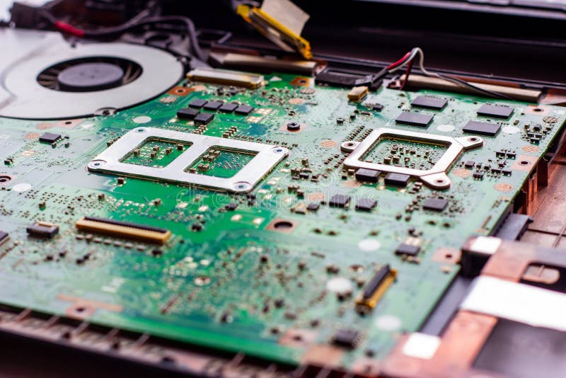 Fixing Different Electronic Components Inside the Pc with the Hand ...