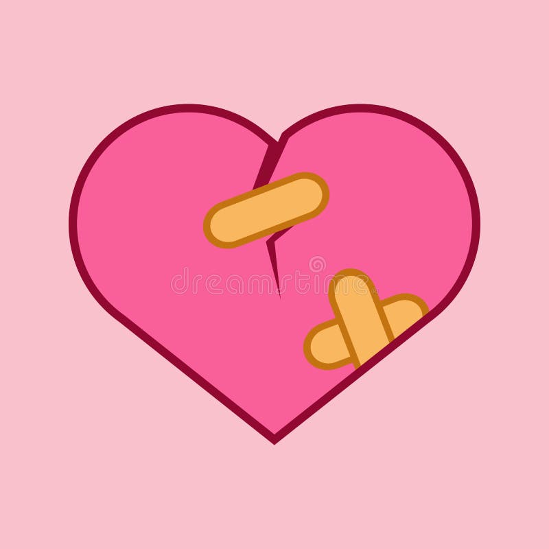 Fixing Heart Broken Vector Illustration Graphic Stock Vector ...