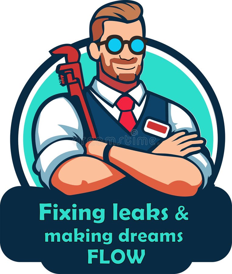 Fixing Leaks and Making Dreams Flow Stock Illustration - Illustration of repair, maintenance ...