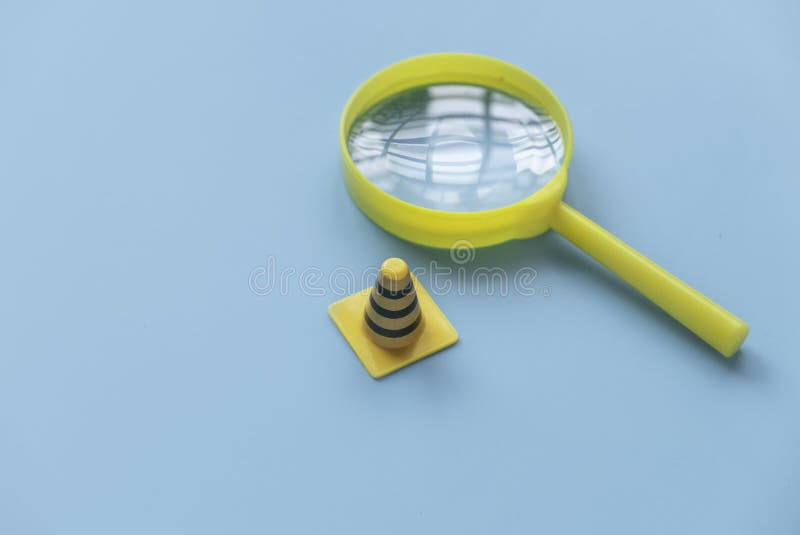 Fixing, Maintenance and Under Construction Concept. Magnifying Glass ...