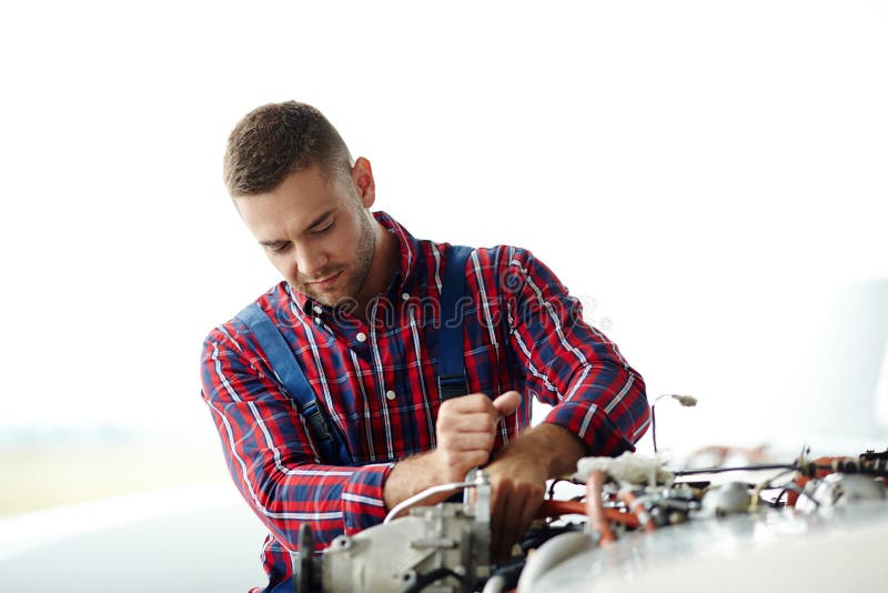 Fixing parts of engine stock photo. Image of troubleshooting - 76564494