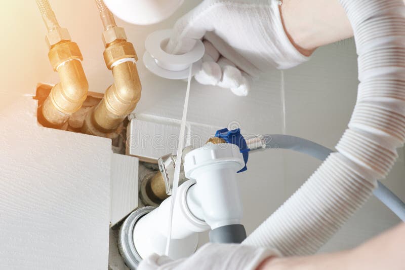 Fixing Plumbing System Stock Image Image Of Installer 177010009
