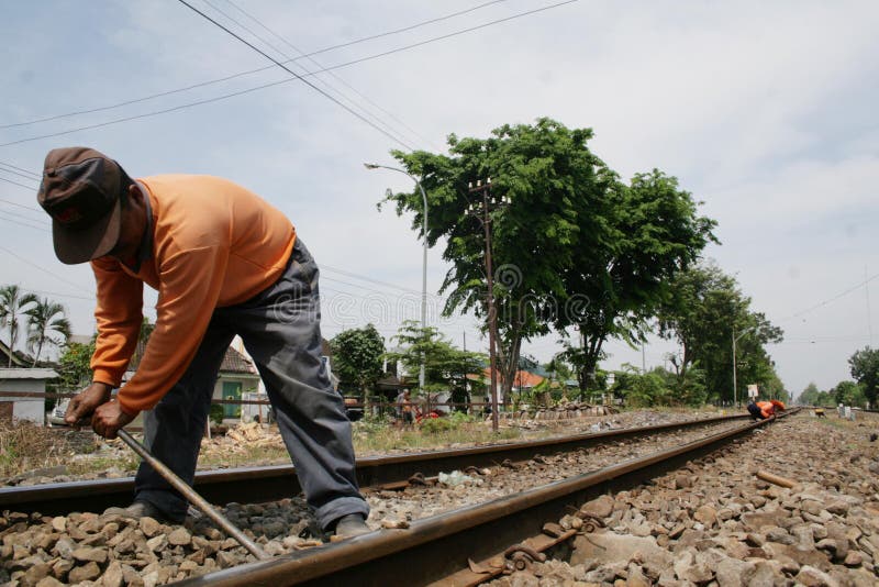 Fixing railway editorial image. Image of station, railway - 35371425