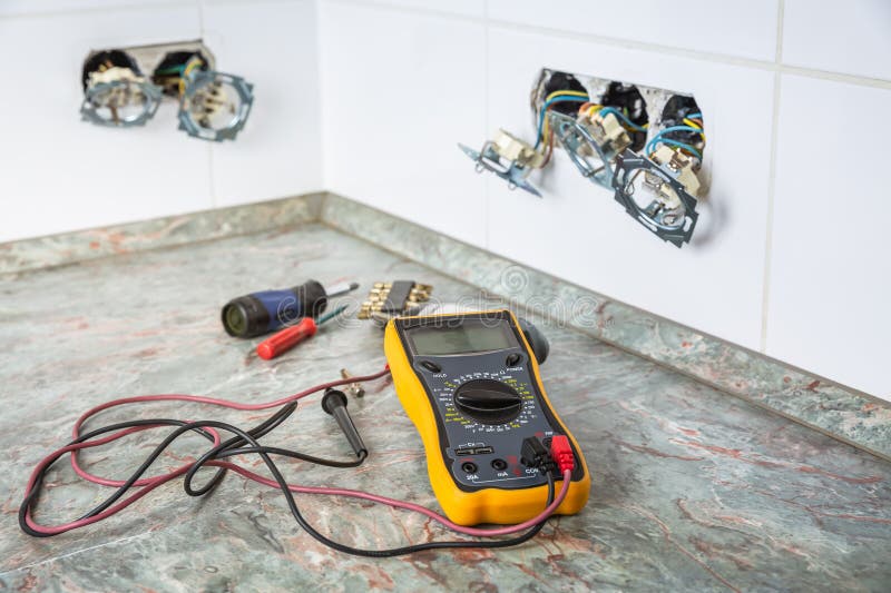 Fixing and Repairing Broken Outlets and Socket with Tools and Ammeter ...