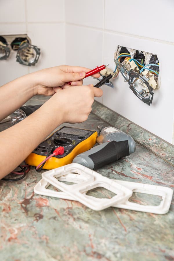 Fixing and Repairing Broken Outlets and Socket with Tools and Ammeter ...