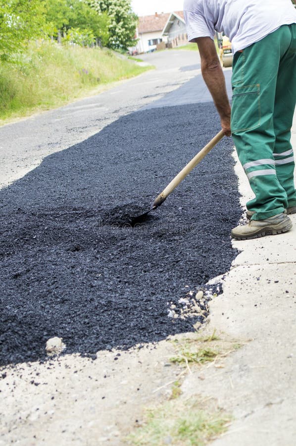 Fixing road stock image. Image of asphalt, asphalting - 55819877