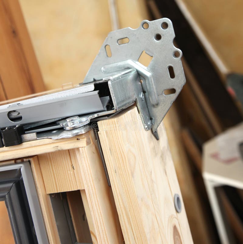 Fixing for Roof Window Installation Stock Image - Image of work, crafts ...