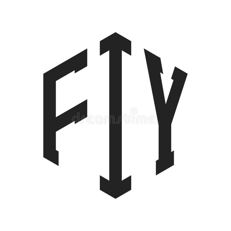 FIY Logo Design. Initial Letter FIY Monogram Logo Using Hexagon Shape ...