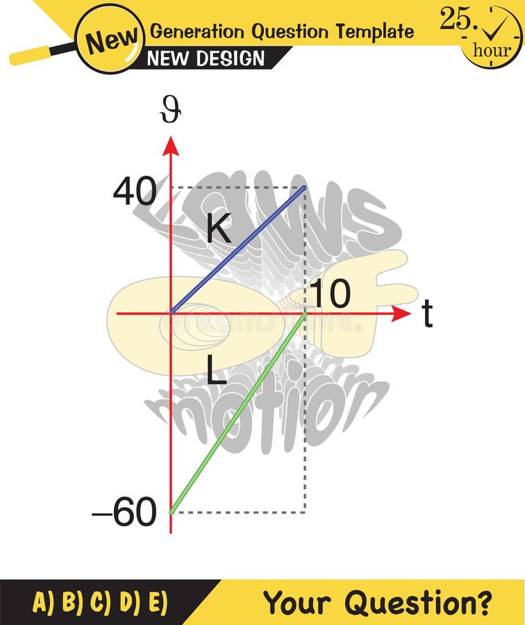 Physics, Vector Illustration of a Forces and Motion, Vectors, Shot ...