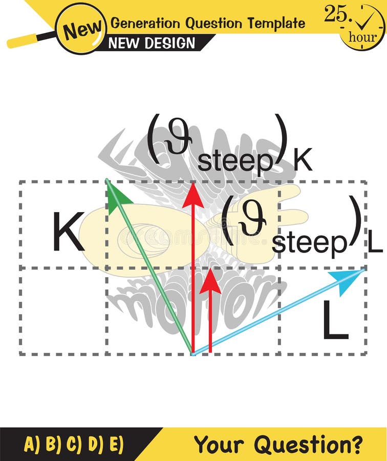 Physics, Vector Illustration of a Forces and Motion, Vectors, Shot ...