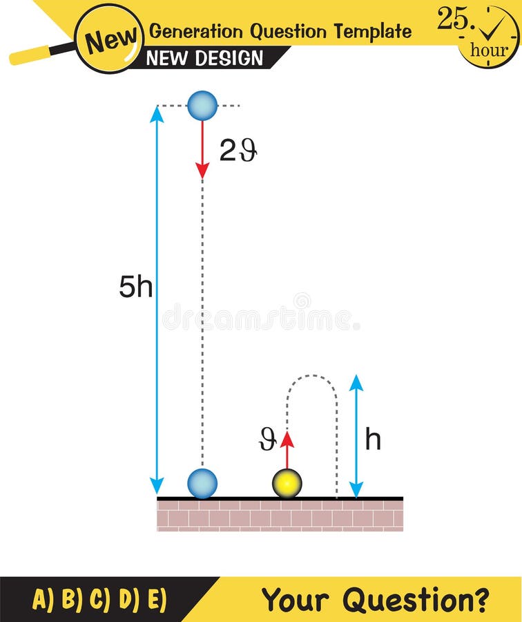 Physics, Vector Illustration of a Forces and Motion, Vectors, Shot ...